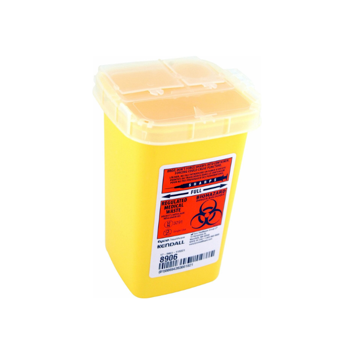 Contenant pour objets tranchants jaune SharpSafety 1L Kendall